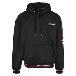 Fubu Herren Kapuzenpullover "Fubu Herren FM233-012-2 Fubu Corporate Mesh Hoodie"schwarz, wei&szlig;, rot, Gr. S, unifarben, 100% Polyester, Pullover