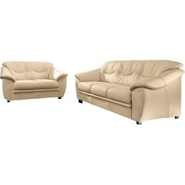 Sit & More Polstergarnitur SIT & MORE, beige, Sitzm&ouml;bel-Sets, "Top Savona", Kunstleder SOFTLUX (2-tlg.), aus je einem 2- und 3-Sitzer
