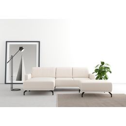 Sit & More Ecksofa SIT & MORE, B:251cm H:84cm T:163cm, beige, Wohnzimmer, Sofas, "Bailando L-Form", wahlweise mit Kopfteilverstellung und Vorziehsitz, motorisch