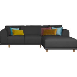 Ecksofa OTTO HOME, B:285cm H:82cm T:191cm, schwarz, Struktur (100% Polyester);Struktur grob ( 100% POLYPROPYLEN;Struktur fein ( 100% Polyester),