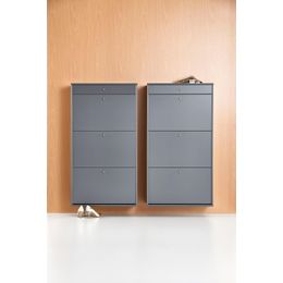 Schuhkipper, B:70cm H:128cm T:32,5cm, grau, HAMMEL FURNITURE, Holzwerkstoff, Sideboards, "Mistral Schuhschrank, Schuhkommode, Schuhaufbewahrung", mit