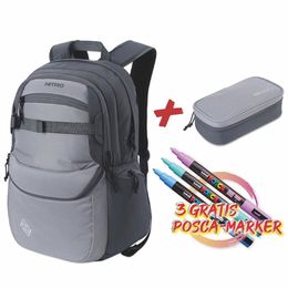 Nitro Kinder Freizeitrucksack "Future Hero", grau, Polyester, Rucks&auml;cke, Schulrucksack Freizeitrucksack Laptoprucksack M&auml;ppchen