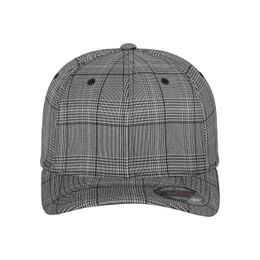 Flexfit Flex Cap "Flexfit Unisex Flexfit Glen Check"balck, wei&szlig;, Gr. S, 97% Polyester, 3% Elasthan, Caps