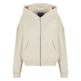 PEQUS Damen Kapuzensweatshirt "PEQUS PEQUS Back Logo Zip-Hoodie Almond"mc, Gr. XL, unifarben, 100% Baumwolle, Sweatshirts