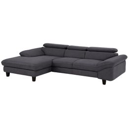 Ecksofa Home Affaire, B:268cm H:73cm T:108cm, grau, 100% Polyester, Feinstruktur 75000 Scheuertouren, Struktur 35000 Scheuertouren, Microfaser 40000,
