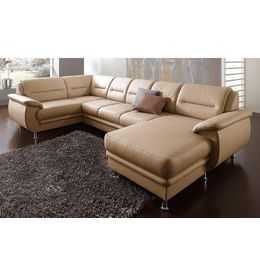 Sit & More Wohnlandschaft SIT & MORE, B:312cm H:85cm T:179cm, braun, NaturLEDER (echtes Rindleder)/Korpus passendes Kunstleder Softlux;Luxus-Microfaser Altara