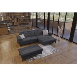 Sit & More Ecksofa SIT & MORE, B:290cm H:88cm T:178cm, grau, 100% Polyester, Wohnzimmer, Sofas, "Bolero L-Form"