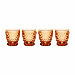 Villeroy & Boch VILLEROY & BOCH Whiskyglas "Becher Boston Coloured 330 ml 4er Set", orange, Trinkgef&auml;&szlig;e