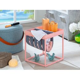 Beistelltisch Inter Link, B:35cm H:40cm T:35cm, rosa, Wohnzimmer, Tische, "Club NY, Magazinenst&auml;nder, Metall & Filz, modernes Design, Ablagetisch",