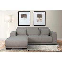 Ecksofa Home Affaire, B:234cm H:85cm T:162cm, grau, 100% Polyester, Wohnzimmer, Sofas, "BORNHOLM L-Form, B: 234 cm - OTTO. Verl&auml;ssliche Qualit&auml;t.",
