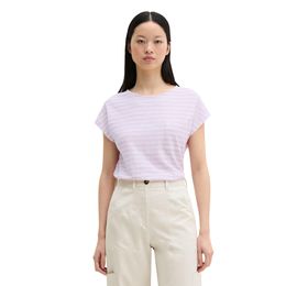 Marc O'Polo MARC O'POLO Damen T-Shirt "aus weichem Baumwoll-Slub-Jersey"light lila, Basic, Gr. M, unifarben, Obermaterial: 100% Baumwolle, Shirts