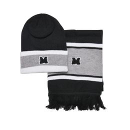 Urban Classics Damen Beanie "Urban Classics Unisex College Team Package Beanie and Scarf"schwarz, erdgrau, wei&szlig;, Kunstfaser, M&uuml;tzen