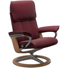 Relaxsessel stressless, B:93cm H:103cm T:79cm, rot, Leder BATICK: BATICK ist ein leicht korrigiertes, durchgef&auml;rbtes und genarbtes M&ouml;belleder, bei