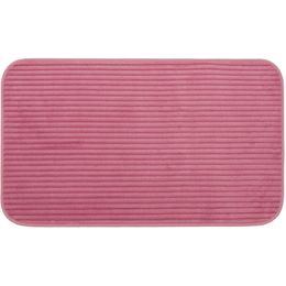 G&ouml;zze Badematte G&Ouml;ZZE, H:7mm, rosa, Polyester, Badematten, "Berlin", Badteppich, Uni Farben, Cord Optik, waschbar