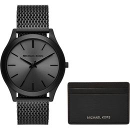 Michael Kors Herren Quarzuhr "SLIM RUNWAY", schwarz, Armbanduhren, Armbanduhr, Herrenuhr, ideal als Geschenk, Edelstahlarmband