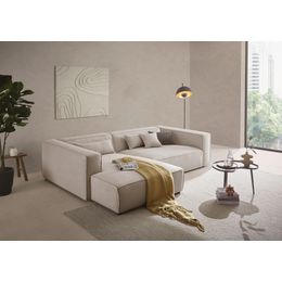 Ecksofa, B:288cm H:66cm T:198cm, beige, LeGer Home by Lena Gercke, 100% Polyester, Wohnzimmer, Sofas, "PIARA XXL, Big-Sofa, Cord, Leinenoptik o.