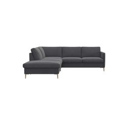 Ecksofa FLEXLUX, B:234cm H:85cm T:225cm, grau, 100% Polyester, Wohnzimmer, Sofas, "Fiore, L-Form, super bequem durch Kaltschaum im Sitz", schmale