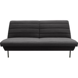 2-Sitzer, B:185cm H:92cm T:103cm, grau, LOOKS by Wolfgang Joop, 100% Polyester, Sofas, "LOOKS IX", Quersteppung, ohne Armlehnen
