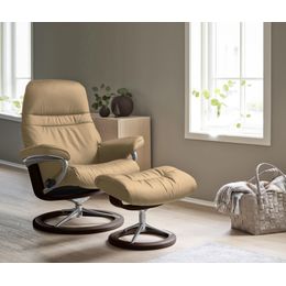 Fu&szlig;hocker stressless, B:57cm H:42cm T:40cm, beige, Leder BATICK: BATICK ist ein leicht korrigiertes, durchgef&auml;rbtes und genarbtes M&ouml;belleder, bei dem