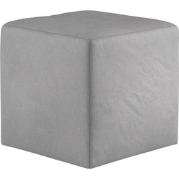 Hocker COTTA, B:40cm H:40cm T:40cm, grau, 100% Polyester, Wohnzimmer, Hocker, "Cuby", Sitzw&uuml;rfel, Cube, Sitzhocker