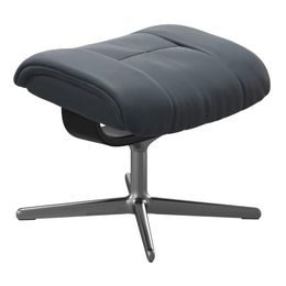 Fu&szlig;hocker stressless, B:55cm H:41cm T:39cm, blau, Leder BATICK: BATICK ist ein leicht korrigiertes, durchgef&auml;rbtes und genarbtes M&ouml;belleder, bei dem