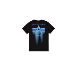 Herren T-Shirt "Spray Print T-Shirt", schwarz, Gr. L, Alpha Industries, Obermaterial: 100% Baumwolle, Shirts