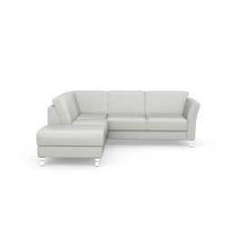 Sit & More Ecksofa SIT & MORE, B:248cm H:87cm T:213cm, grau, Wohnzimmer, Sofas, "Visby L-Form", Wahlweise mit Bettfunktion und Stauraum, frei im Raum stellbar
