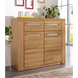 Sideboard OTTO HOME, B:100cm H:90cm T:40cm, braun, Holz teilmassiv, Wohnzimmer, Sideboards, "Kolding", Breite 100 cm