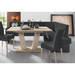 Eckbank Home Affaire, B:210cm H:89cm T:160cm, schwarz, 100% Polyester Primabelle ( Microfaser );100% Polyester Duncan ( Luxus-Microfaser), Esszimmer,