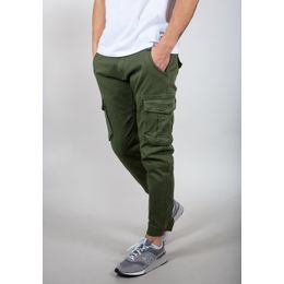 Herren Cargohose "Army Pant", gr&uuml;n, Gr. 30, Alpha Industries, Obermaterial: 98% Baumwolle, 2% Elastan, Hosen
