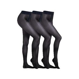 Camano Damen Feinstrumpfhose "Strumpfhose 3er Pack", Gr. 38, blau, 83% Polyamid 17% Elasthan, Strumpfhosen