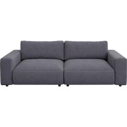 Big-Sofa Musterring, B:252cm H:81cm T:124cm, grau, Flachgewebe FLORIS (100% Polyester);Flachgewebe VALMONT (60% Baumwolle/ 40% Leinen);Microfaser