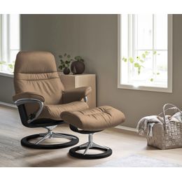 Fu&szlig;hocker stressless, B:57cm H:42cm T:40cm, braun, Leder BATICK: BATICK ist ein leicht korrigiertes, durchgef&auml;rbtes und genarbtes M&ouml;belleder, bei dem