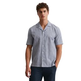 Marc O'Polo MARC O'POLO Herren Kurzarmhemd "aus reiner Bio-Baumwolle", bunt, Gr. XXL, gestreift, Obermaterial: 100% Baumwolle, Hemden