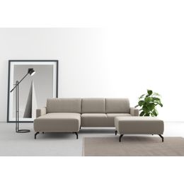 Sit & More Ecksofa SIT & MORE, B:251cm H:84cm T:163cm, braun, Wohnzimmer, Sofas, "Bailando L-Form", wahlweise mit Kopfteilverstellung und Vorziehsitz, motorisch