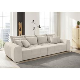 Jockenh&ouml;fer Big-Sofa, B:306cm H:83cm T:134cm, beige, JOCKENH&Ouml;FER GRUPPE, Feinstruktur (100% Polyester) in Sitz, R&uuml;cken- und Zierkissen;Luxus-Microfaser Alca Top