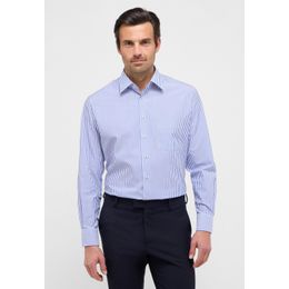 Eterna Herren Langarmhemd "MODERN FIT", blau, Gr. 44, Popeline, 100% Baumwolle, Hemden, NON IRON (b&uuml;gelfrei)
