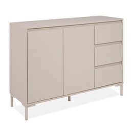 Mid.you Kommode, Kaschmir, Holzwerkstoff, 1 F&auml;cher, 3 Schublade(n) Schubladen, 120x87x40 cm, Wohnzimmer, Kommoden & Sideboards, Kommoden