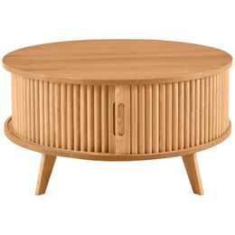 Waldwelt Couchtisch, Eiche, Holz, Holzwerkstoff, Eiche, furniert, massiv, rund, eckig, 80x41x80 cm, Stauraum, einfacher Aufbau, Wohnzimmer, Wohnzimmertische, Couchtische, Couchtische mit Stauraum
