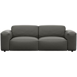 2,5-Sitzer FLEXLUX, B:219cm H:73cm T:102cm, grau, 100% Echteder, Sofas, "Lucera Sofa, super bequem durch hochwertigen Sitzaufbau mit Kaltschaum",