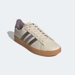 Herren Sneaker "GRAND COURT 2.0", adidas Sportswear, Gr. 42, beige, Leder, Synthetik, Schuhe, Design auf den Spuren des adidas Superstar