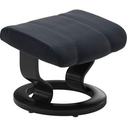 Fu&szlig;hocker stressless, B:54cm H:38cm T:39cm, blau, Leder BATICK: BATICK ist ein leicht korrigiertes, durchgef&auml;rbtes und genarbtes M&ouml;belleder, bei dem