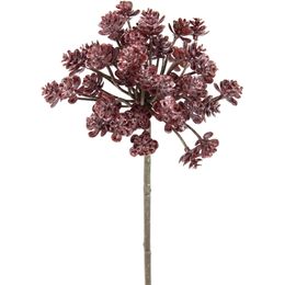 Kunstblume I.GE.A., B:14cm H:55cm L:14cm, rot, Obermaterial: 100% Kunststoff, Kunstpflanzen, "Dill", Metallic-Distelzweig, Kunstzweige, 3er Set