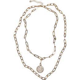 Urban Classics Damen Kette mit Anh&auml;nger "Urban Classics Damen Love Basic Necklace", onesizegold, Halsketten