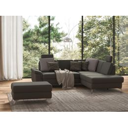 Sit & More Ecksofa SIT & MORE, B:276cm H:89cm T:228cm, braun, Wohnzimmer, Sofas, "Padua L-Form", inklusive Sitztiefenverstellung, Armteilfunktion und Federkern