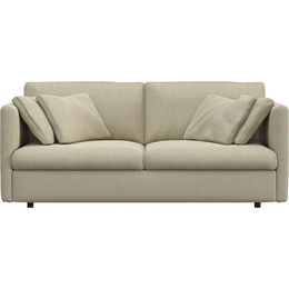 2,5-Sitzer FLEXLUX, B:187cm H:84cm T:117cm, beige, 100% Polyester, Sofas, "Lovane", Weich & anschmiegsam, gro&szlig;e Sitztiefe auf Kaltschaum, Dekokissen