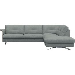 Ecksofa FLEXLUX, B:268cm H:81cm T:224cm, blau, 62% Polyester/17%Baumwolle/14%Viscose/7%Leinen, Wohnzimmer, Sofas, "Glow, super bequem durch