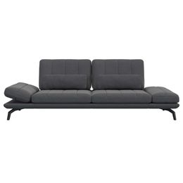 3-Sitzer FLEXLUX, B:252cm H:90cm T:145cm, grau, 100% Polyester, Sofas, "Tropea Funktionssofa, Designsofa, Relaxfunktion, TV-Couch", mit