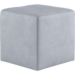 Hocker COTTA, B:40cm H:40cm T:40cm, grau, 100% Polyester, Wohnzimmer, Hocker, "Cuby", Sitzw&uuml;rfel, Cube, Sitzhocker