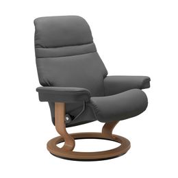 Relaxsessel stressless, B:79cm H:103cm T:73cm, grau, Leder BATICK: BATICK ist ein leicht korrigiertes, durchgef&auml;rbtes und genarbtes M&ouml;belleder, bei